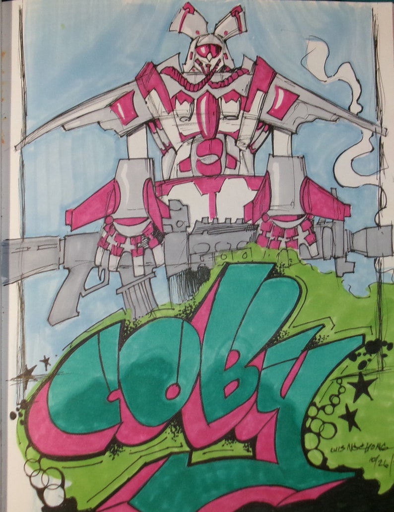 Graffiti Font Art Style Custom Drawn Name Sign Color Drawing Ink ...