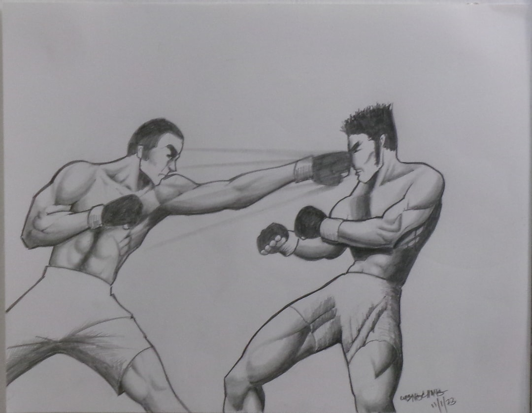 MMA Art, Pencil Drawing, Sports Art, Original Signed Drawing, Wall Art ...