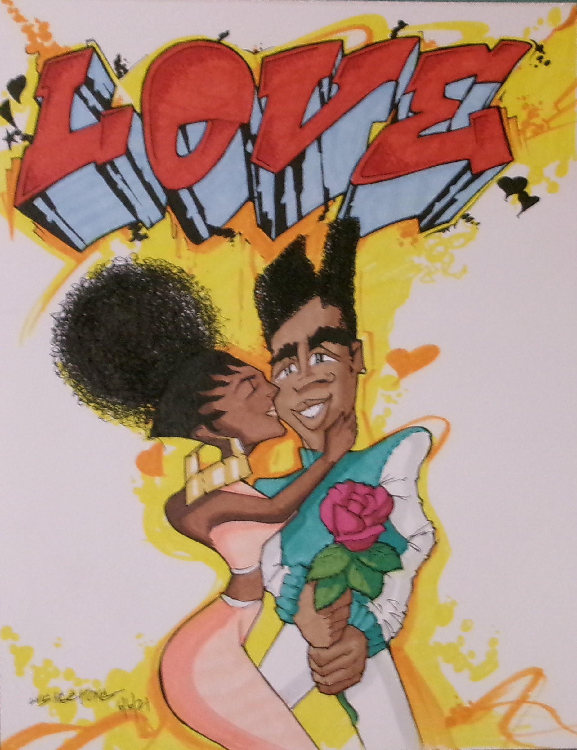 Graffiti Art, Figure Art, Ink Drawing, Romantic Art, Afro American ...