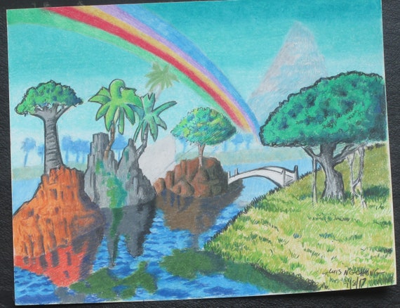 Fantasy Landscape Drawing