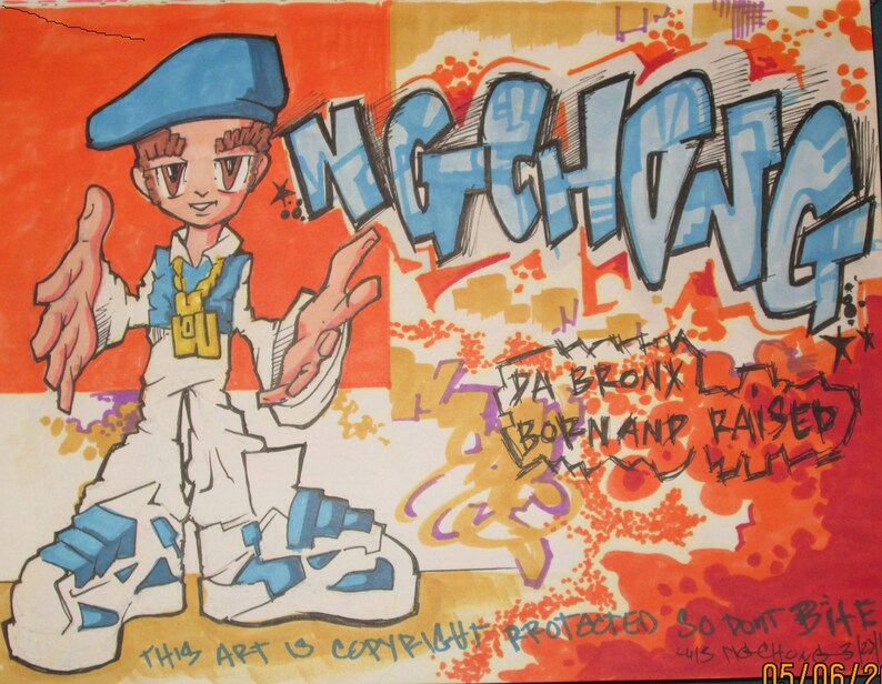 Graffiti Font Art Style Custom Drawn Name Sign Color Drawing Ink ...