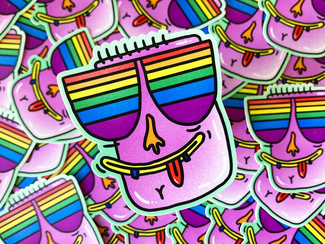 Pride Glasses WEIRD, SILLY, FUNNY Stickers Durable & Water Resistant ...