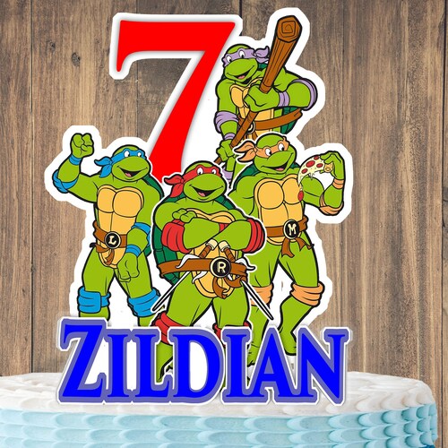 Teenage Mutant Ninja Turtle Cake Topper Personalized Topper - Etsy