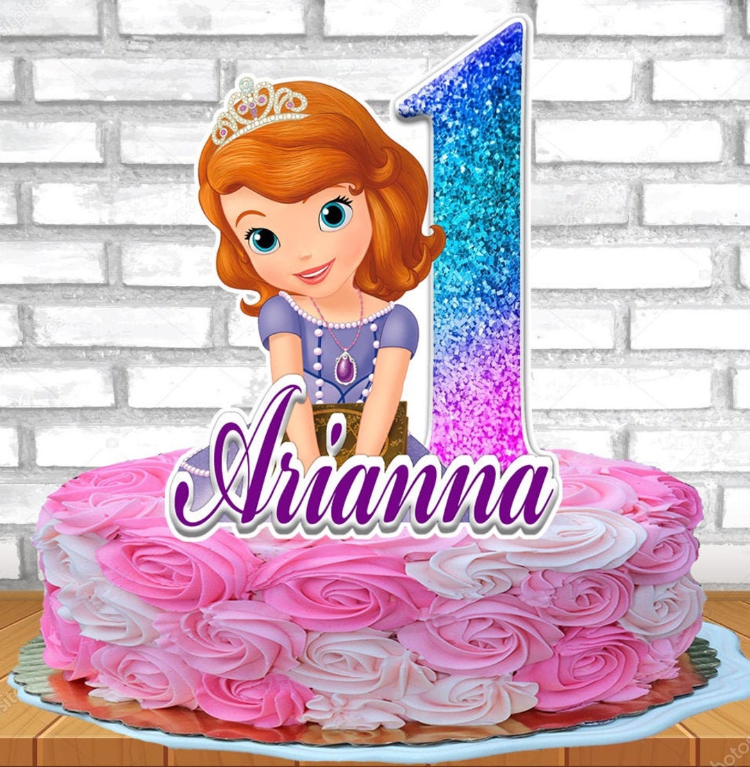 Topper de bolo Princesa Sofia a Primeira, Topper de bolo personalizado ...