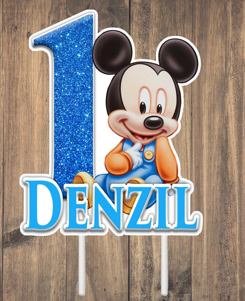Baby Mickey Mouse Cake Topper Personalized Custom Cake - Etsy