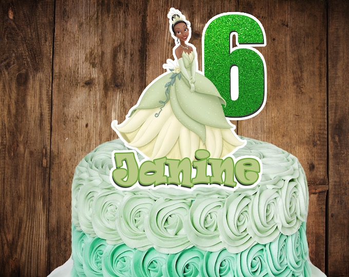 Princess Tiana Cake Topper, Personalized Cake Topper, Custom Cake ...
