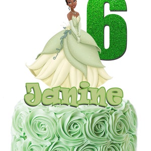 Princess Tiana Cake Topper, Personalized Cake Topper, Custom Cake ...
