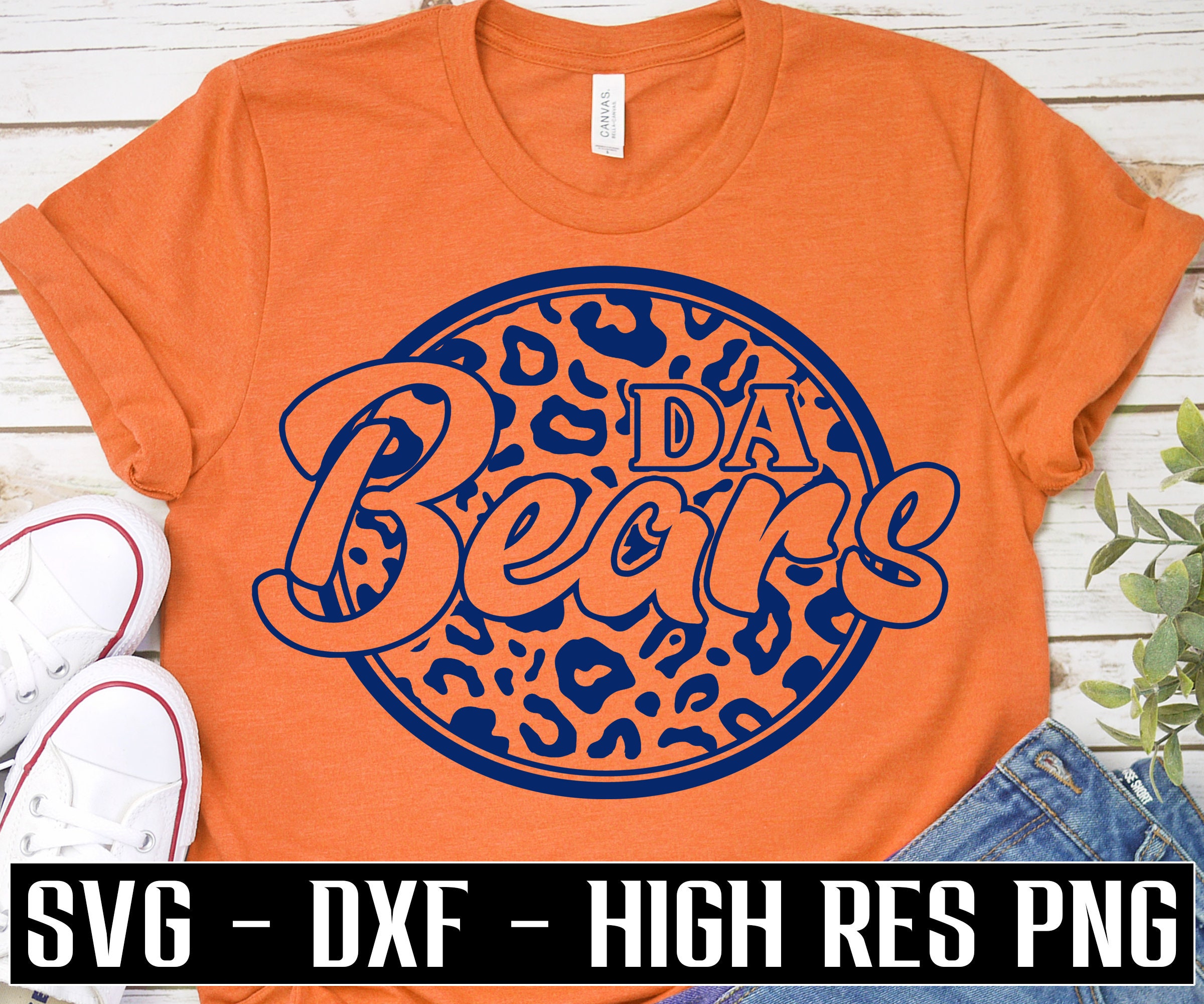 Da Bears SVG Leopard Print Svg Retro Bears Football Shirt Svg - Etsy UK