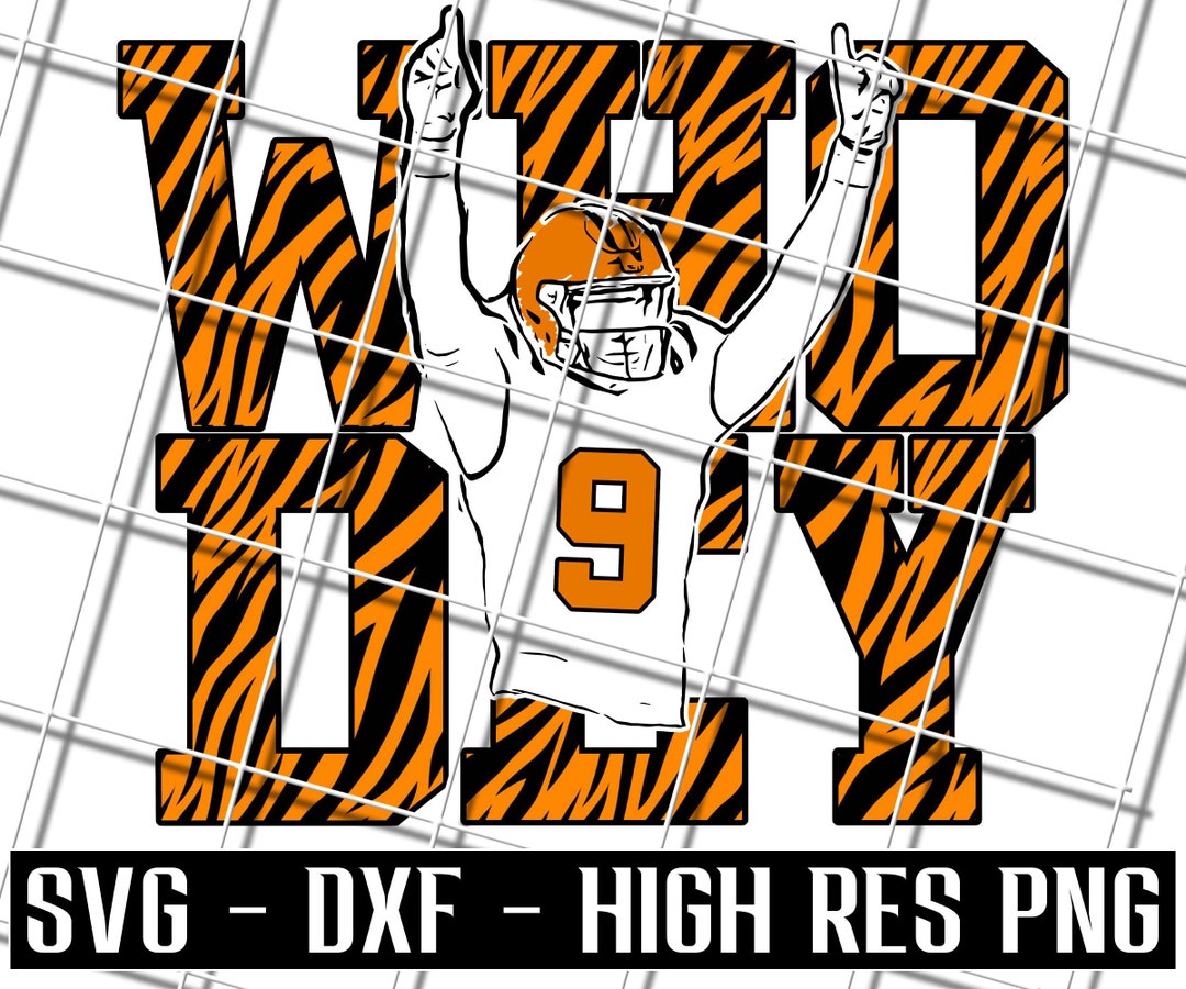 Bengals SVG, Who Dey SVG, Joe Burrow Pointing up SVG Bengals Football ...
