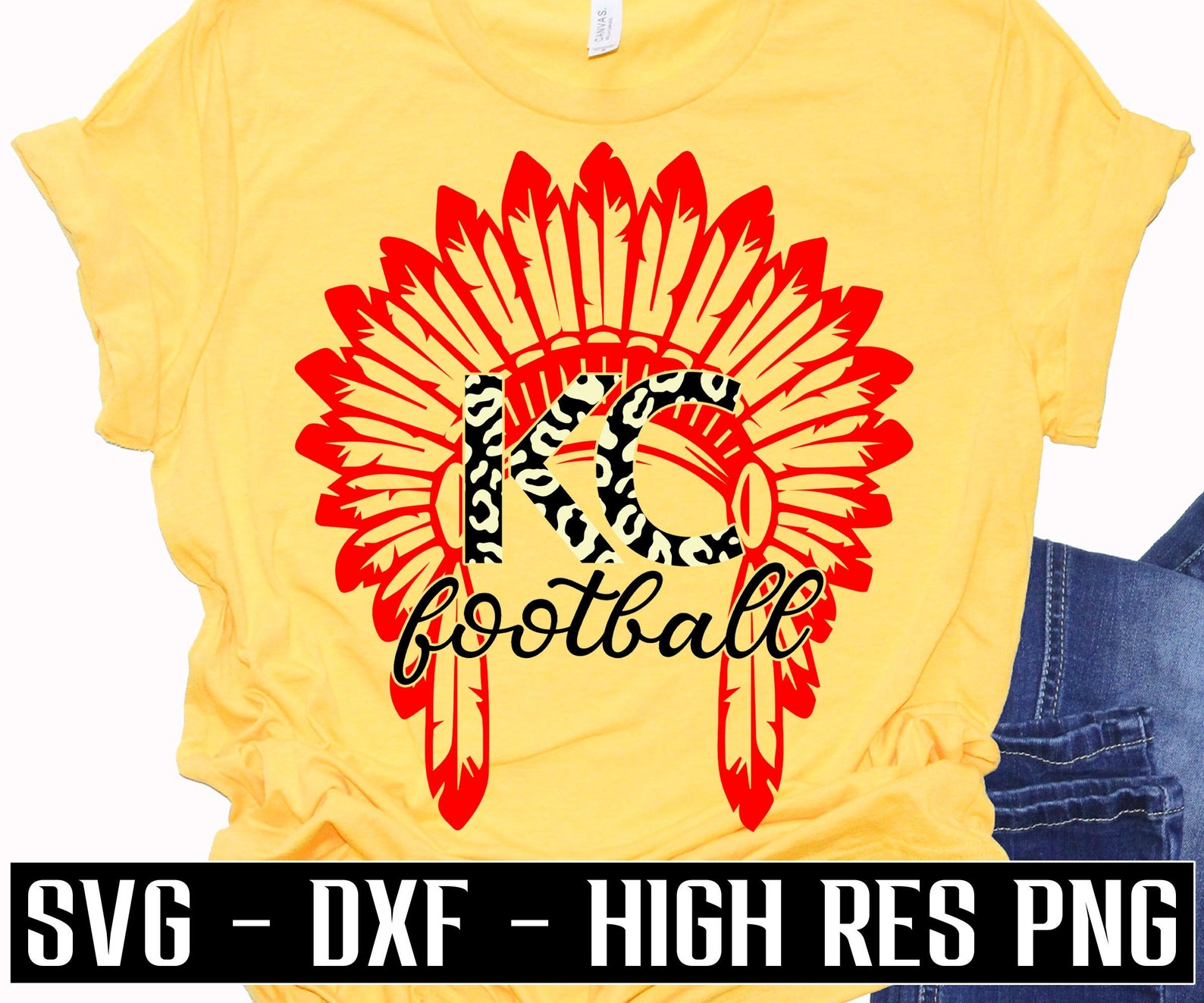 Chiefs SVG, Leopard Print KC Football Svg, Kansas City Shirt Svg Dxf ...