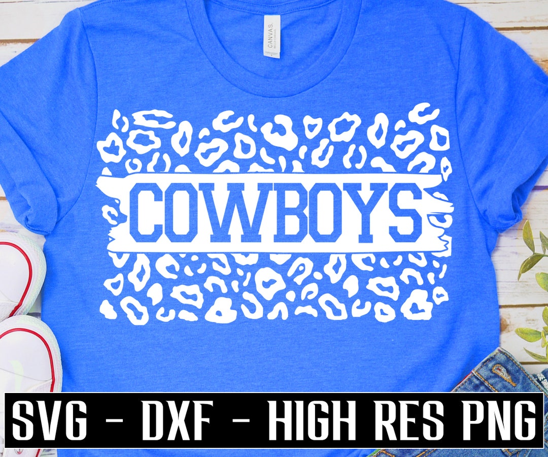 Cowboys SVG, Leopard Print Svg Retro Cowboys Football Shirt Svg Dxf Diy ...