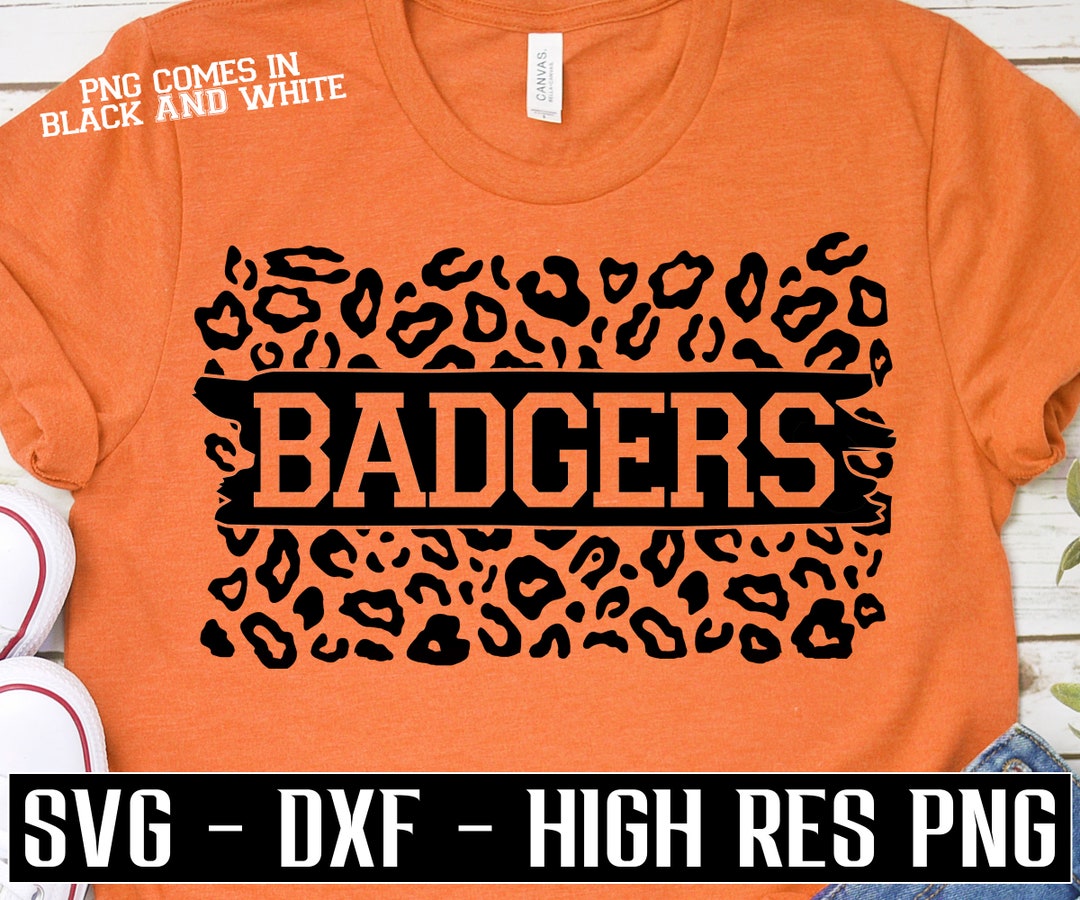 Badgers SVG, Leopard Print Svg Boho Badgers Football Shirt Svg Dxf ...