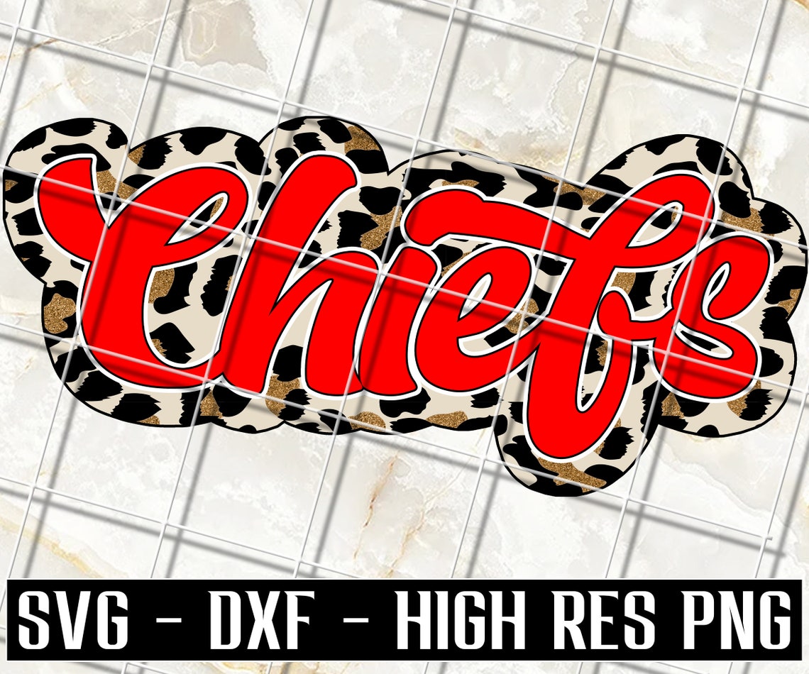 Chiefs PNG Chiefs SVG Retro Chiefs Leopard Print Chiefs Png - Etsy