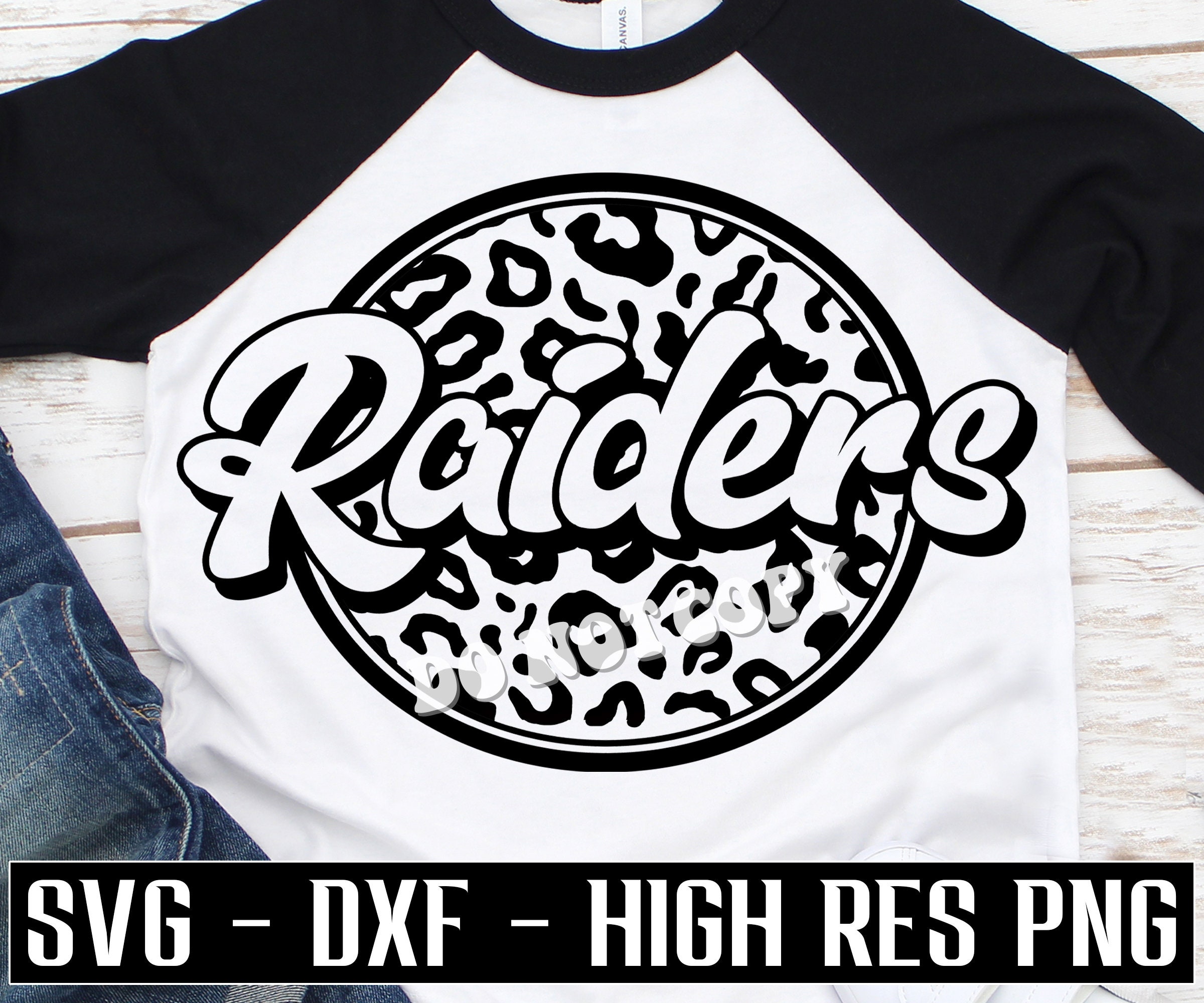 Raiders SVG, Leopard Print Svg Retro Raiders Football Shirt Svg Dxf ...