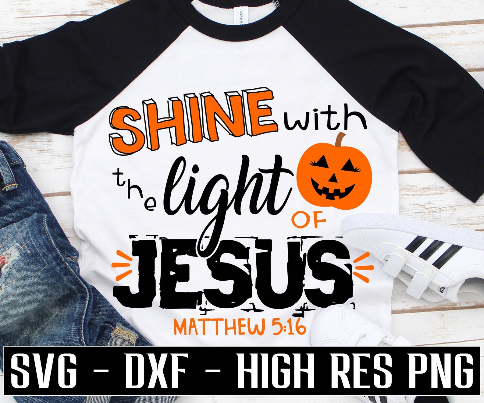 Shine With the Light of Jesus SVG, Christian Halloween SVG, Fall Svg ...