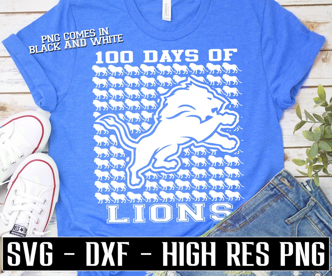 Lions 100 Days of School Svg, 100 Lions Svg, Png, 100th Day of School ...
