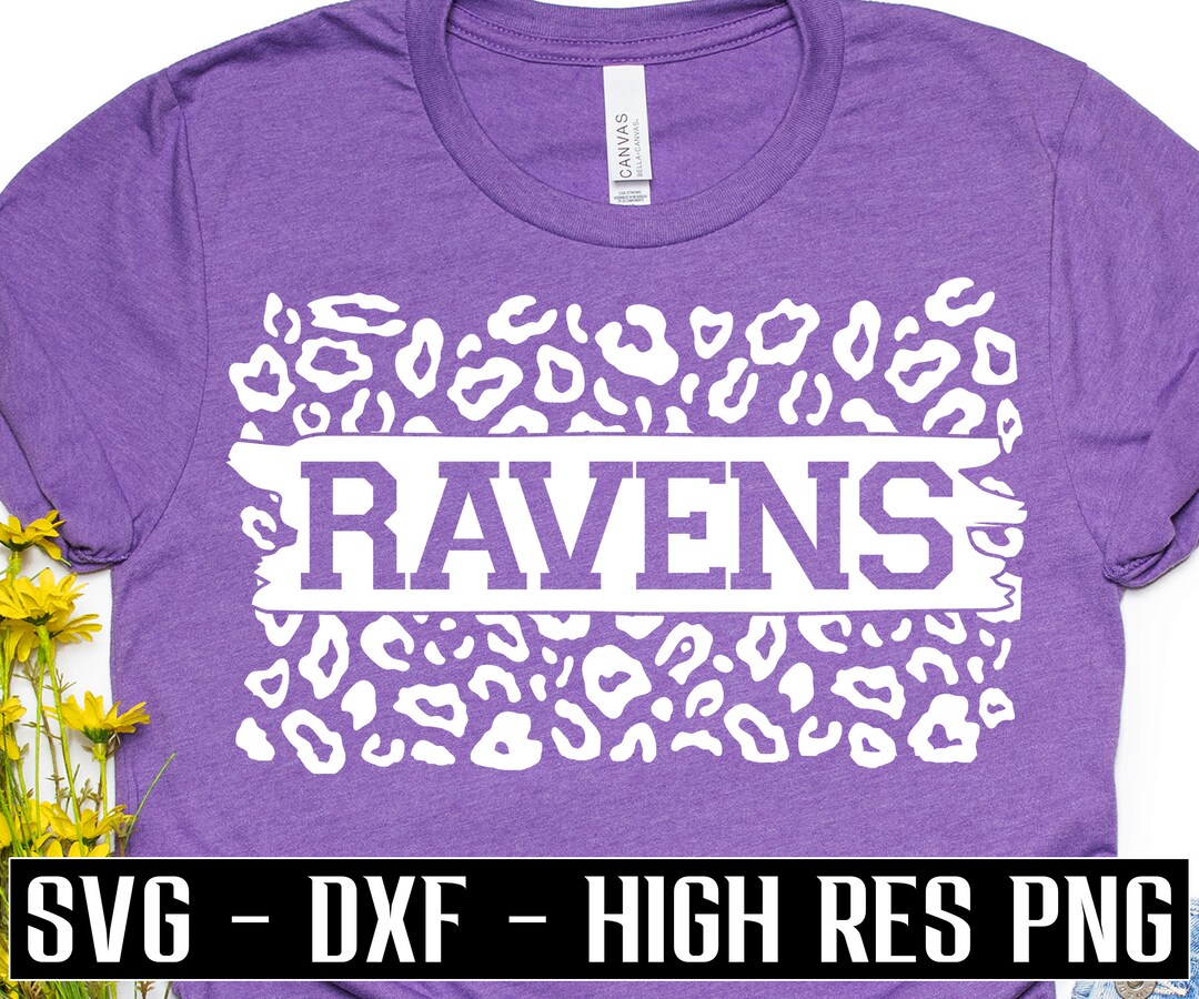 Ravens SVG, Leopard Print Svg Retro Ravens Football Shirt Svg Dxf ...