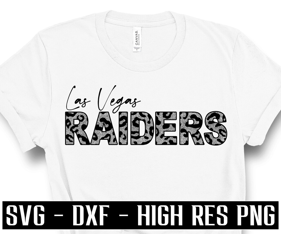Raiders SVG Leopard Print Svg and Dxf Raiders Svg Handwriting - Etsy