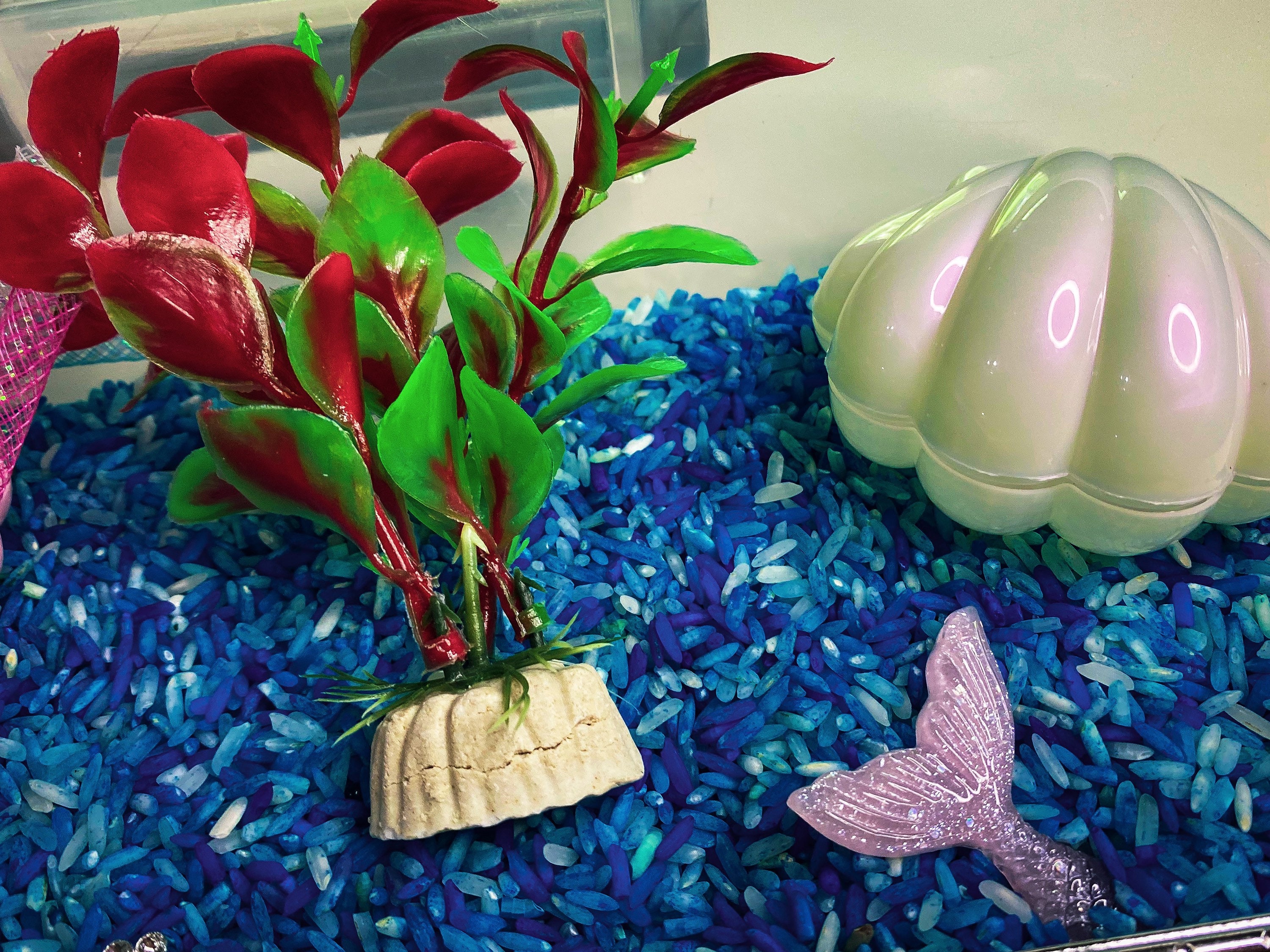 MERMAID Sensory Play Rice Kit, Rice Bin, Ariel, Under the Sea, Magical ...