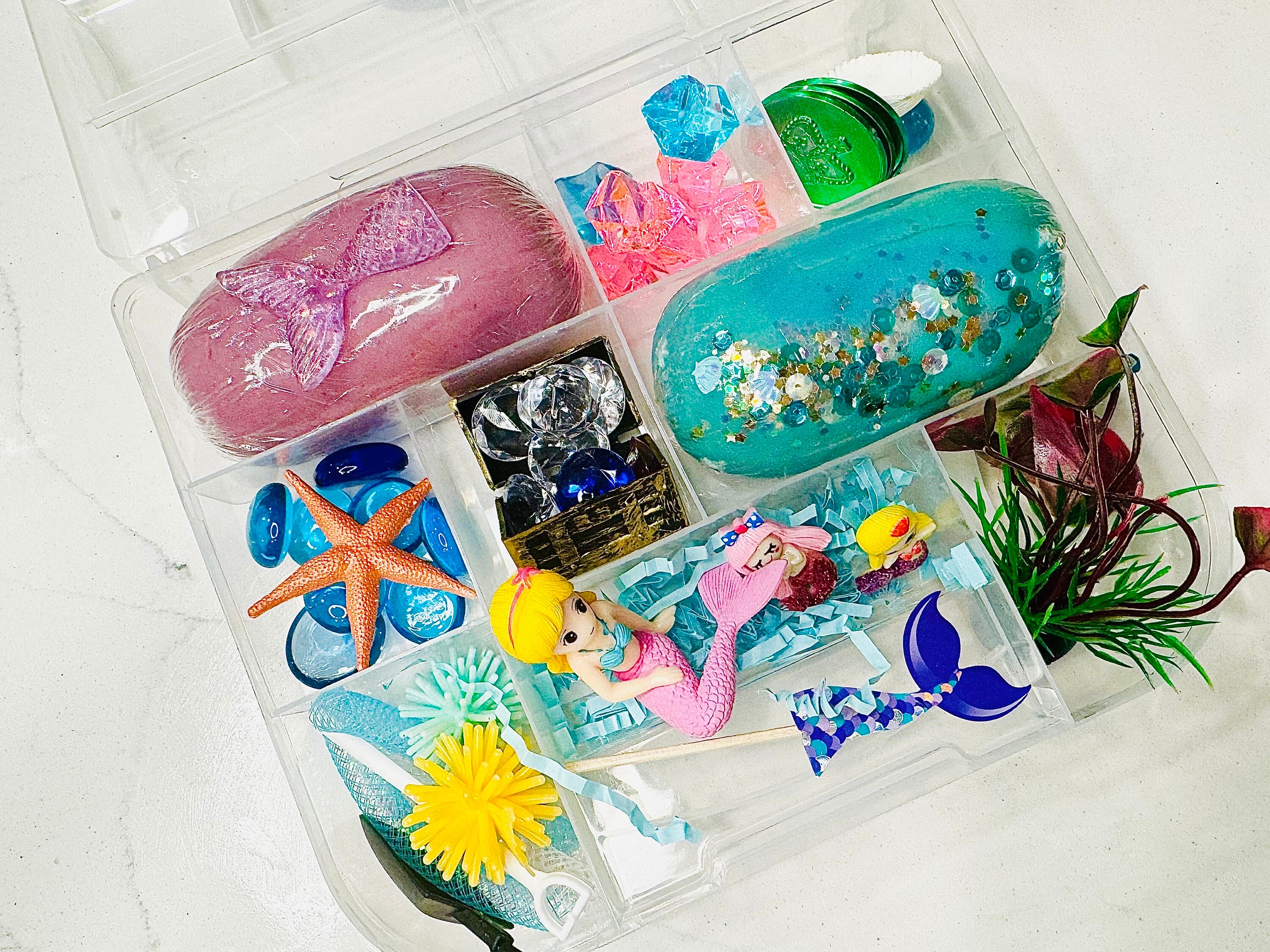 Mermaid Sensory Dough Kit: Ocean Life, Treasure Chest - Etsy