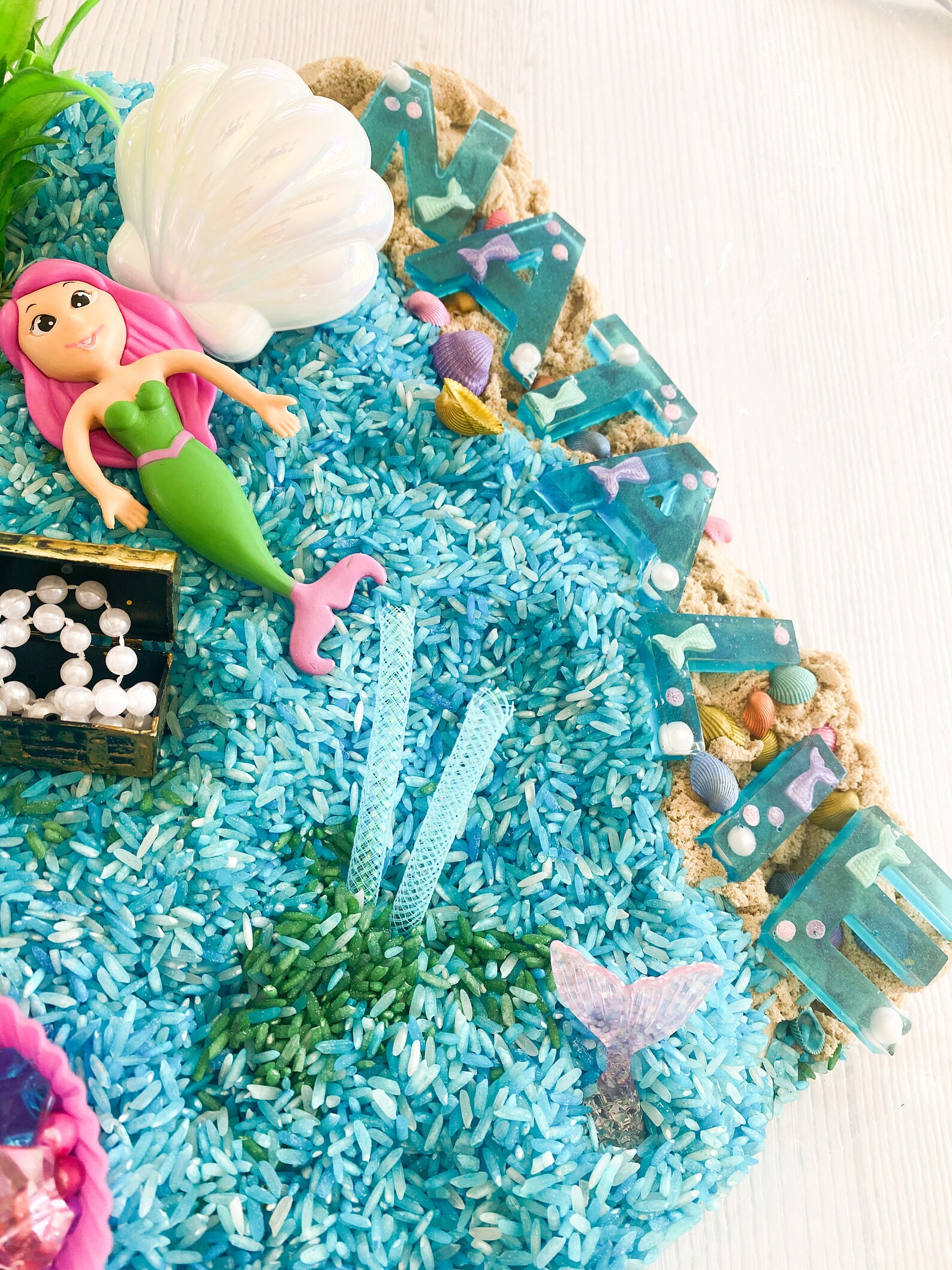 MERMAID Sensory Play Rice Kit, Rice Bin, Ariel, Under the Sea, Magical ...