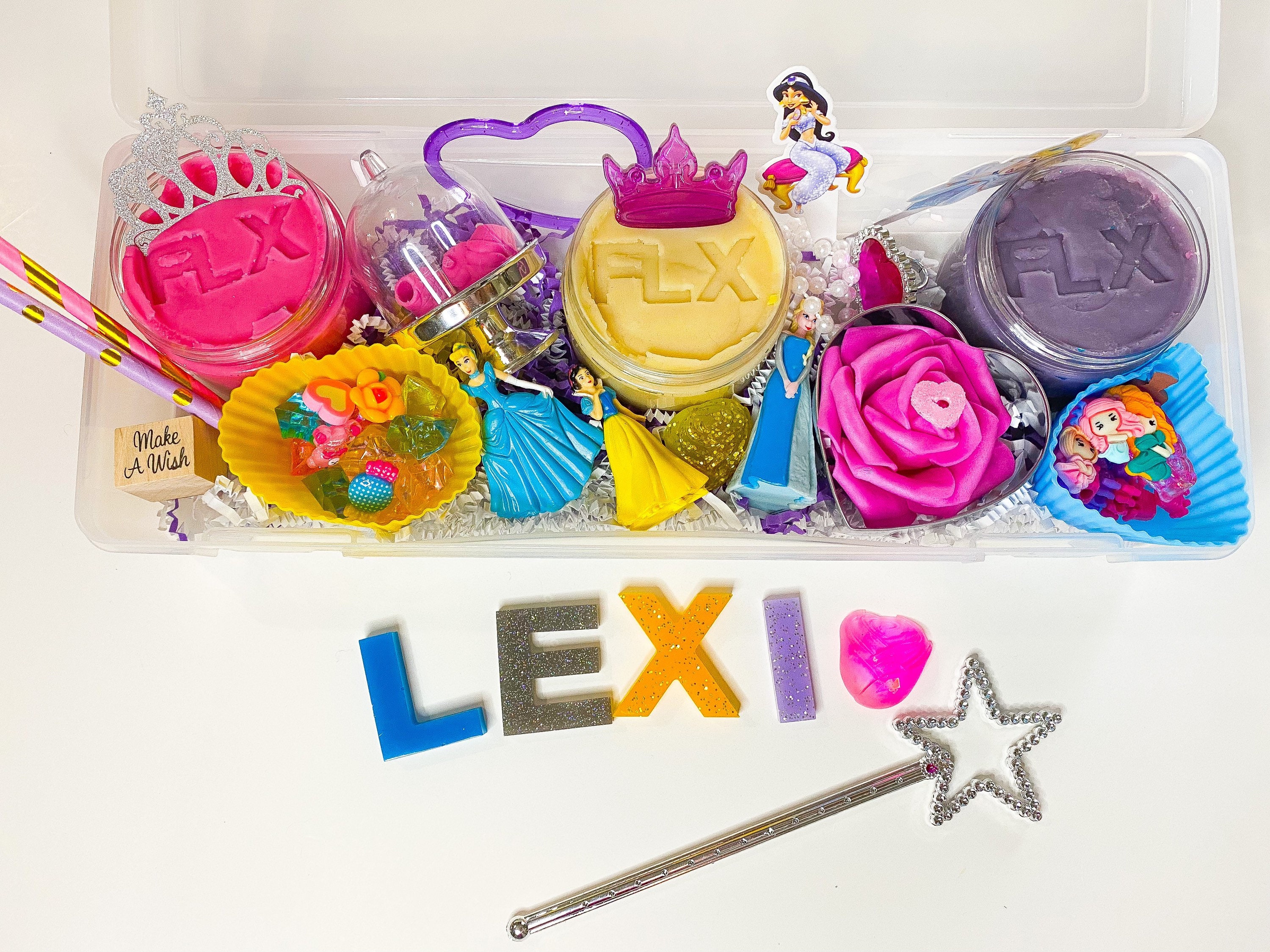 PRINCESS PRINCESSES Play Dough Kit RESIN Name disney Princess resin ...