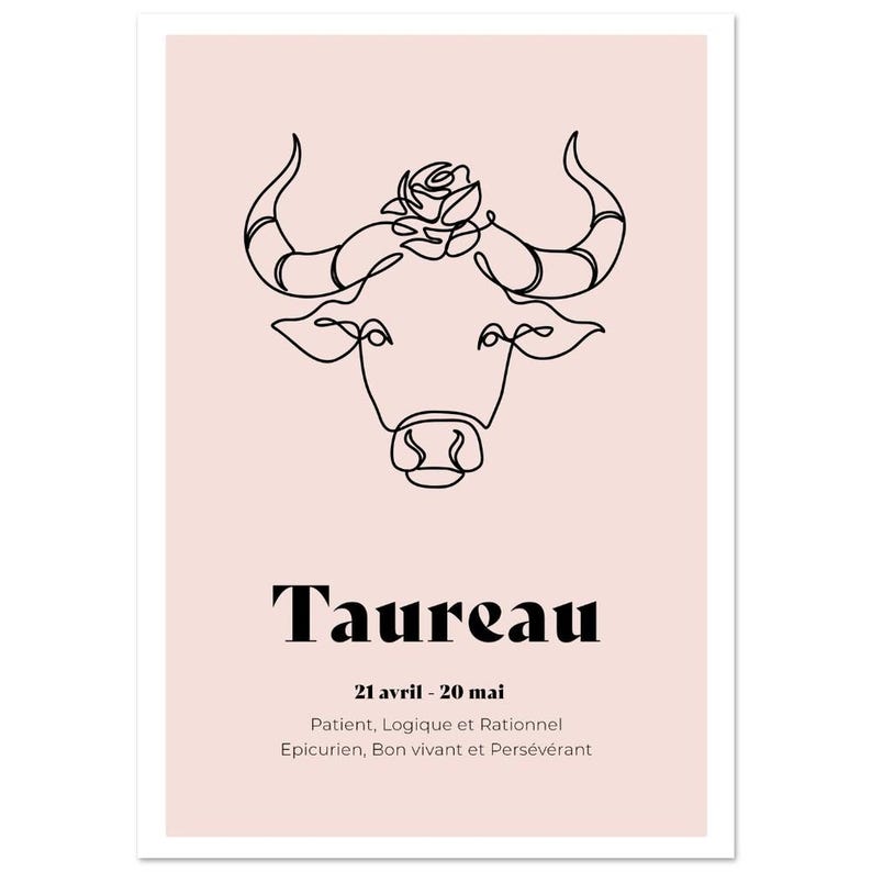 Zodiac Sign Poster Taurus - Etsy