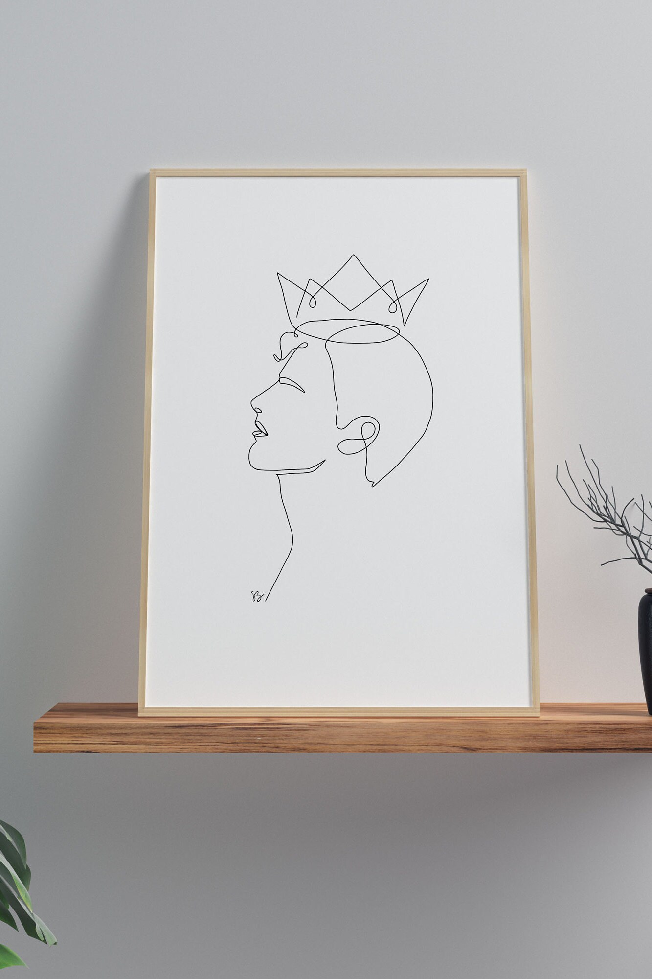 Poster Line Art King - Etsy