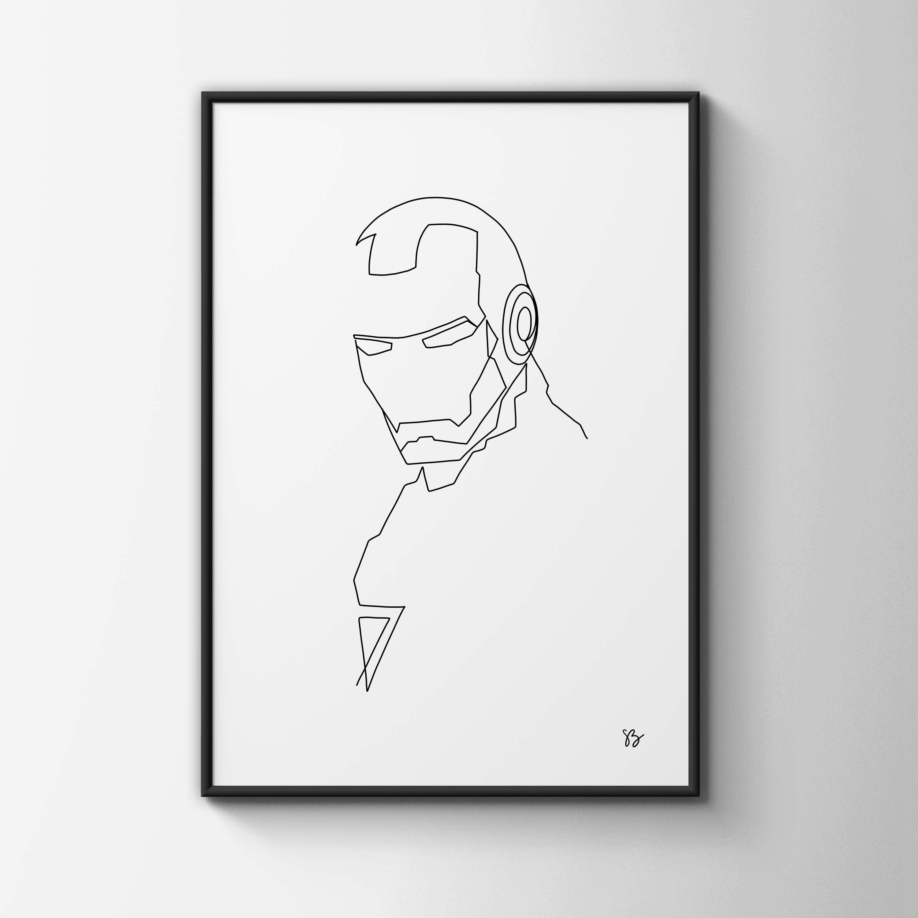 Digital File Poster Line Art - Iron Man - Etsy