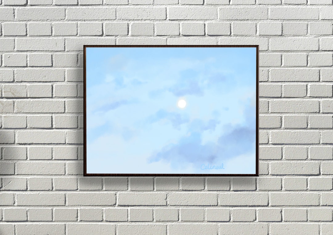 SKY Poster/moon Poster/sky and Moon/printable - Etsy
