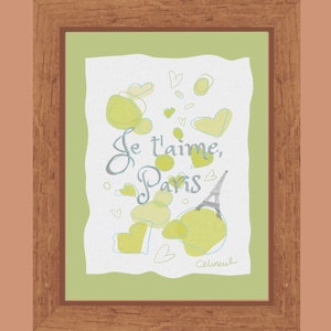 Paris/french/poster/eiffel Tower/france/illustration/printable/vintage ...