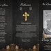 Funeral Program Template, Black Obituary Template, Instant Download ...