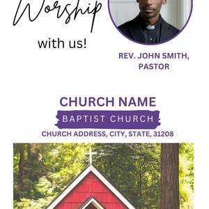 Pastoral Anniversary Program Template | Printable Church Bulletin ...