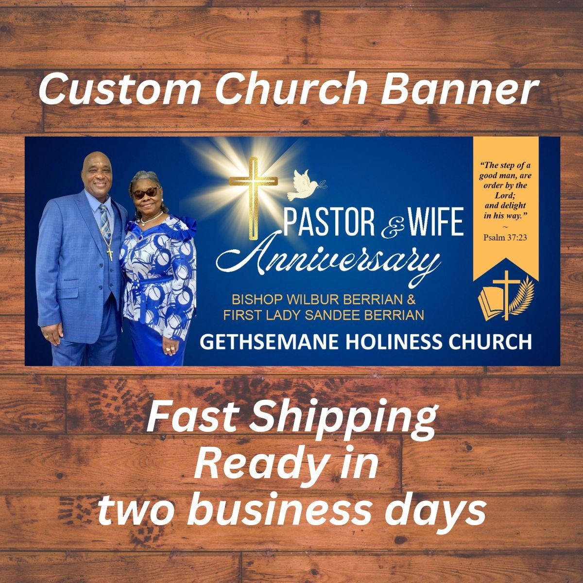 Pastoral Anniversary Banner, Custom Church Banner, Pastor's Anniversary ...