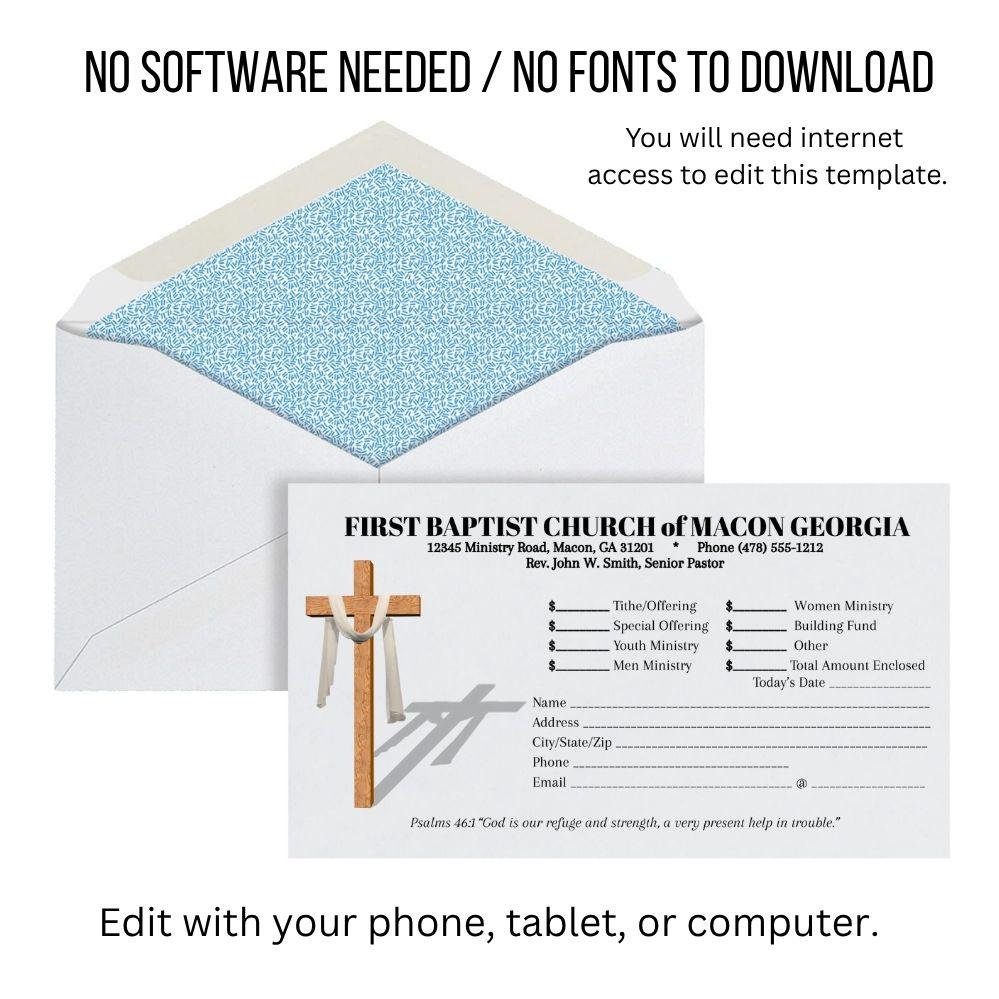 Church Tithe Envelope Template, Customizable Printable (digital ...