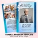 Blue Theme Funeral Program Template, Obituary, Printable (canva ...