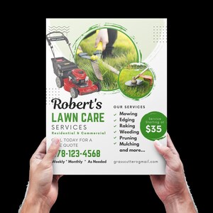 Lawn Service Flyer Template | Instant Download | Printable | Editable ...