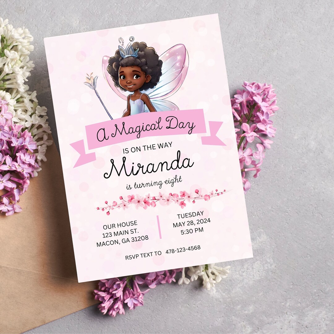 Personalized This 4x6 Birthday Invitation for Your Magical Melinated ...