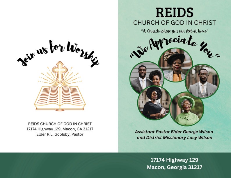 Church Program Template, Ministry Appreciation, Editable, Printable ...