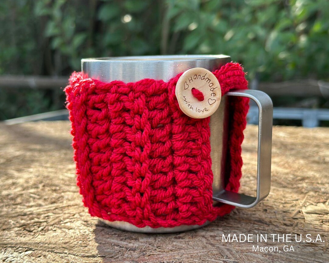 Christmas Gift, Handmade Crochet Mug Cozy, Cup Cozies, Coffee Cozies ...