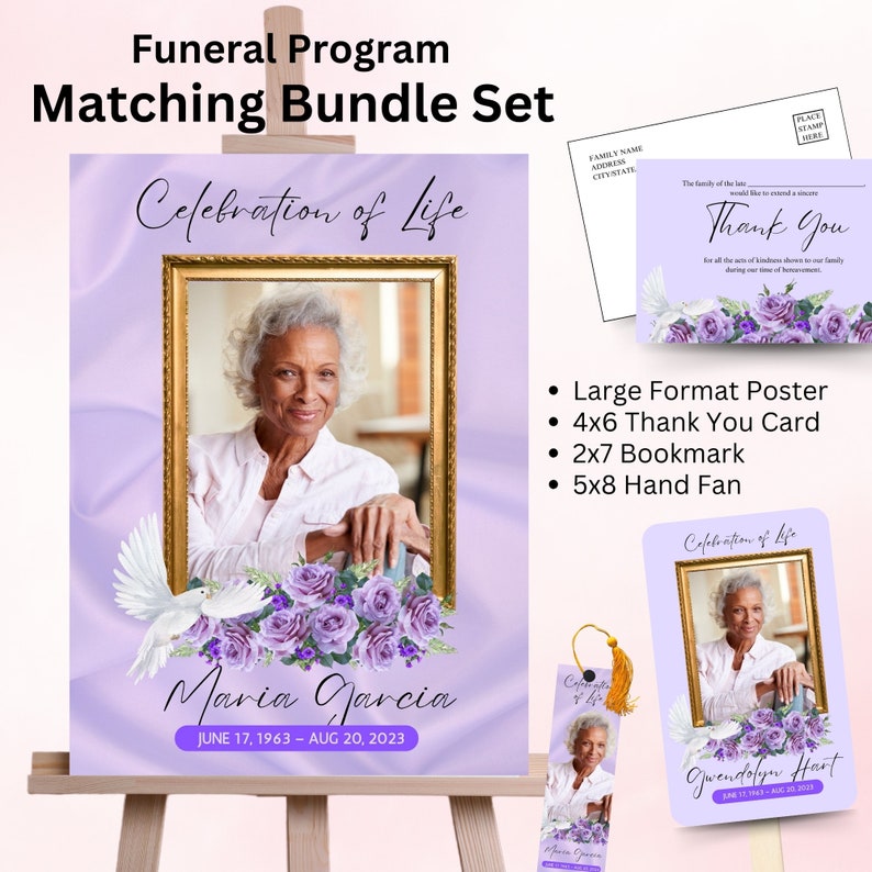 Funeral Program Templates Pack - Etsy