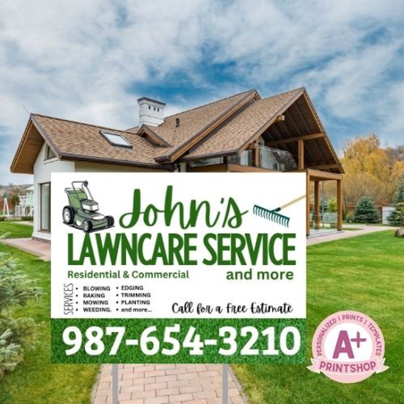Lawn Service Yard Signs - Etsy