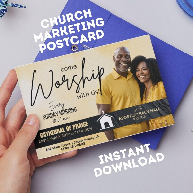 Editable Church Worship Postcard Template, 6x4 (digital Download) - Etsy