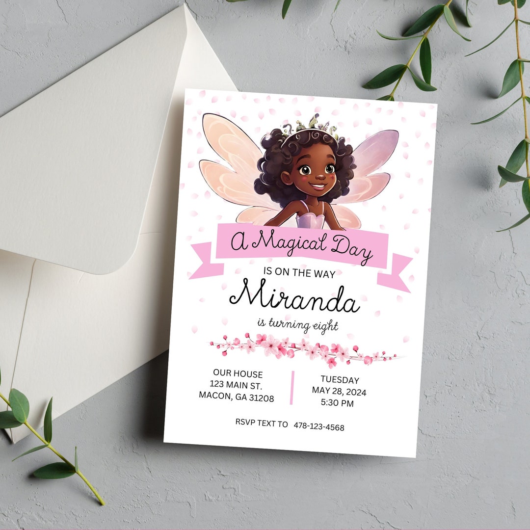 Personalized This 4x6 Birthday Invitation for Your Magical Melinated ...