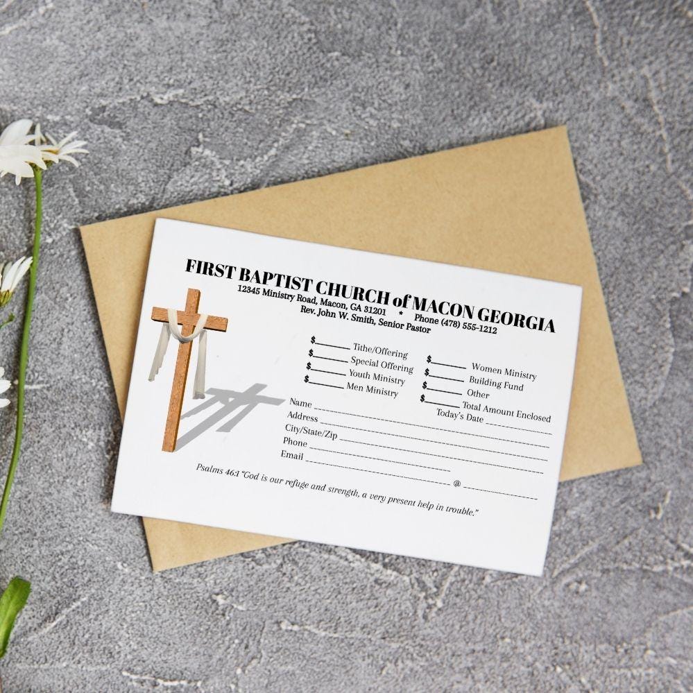 Church Tithe Envelope Template, Customizable Printable (digital ...