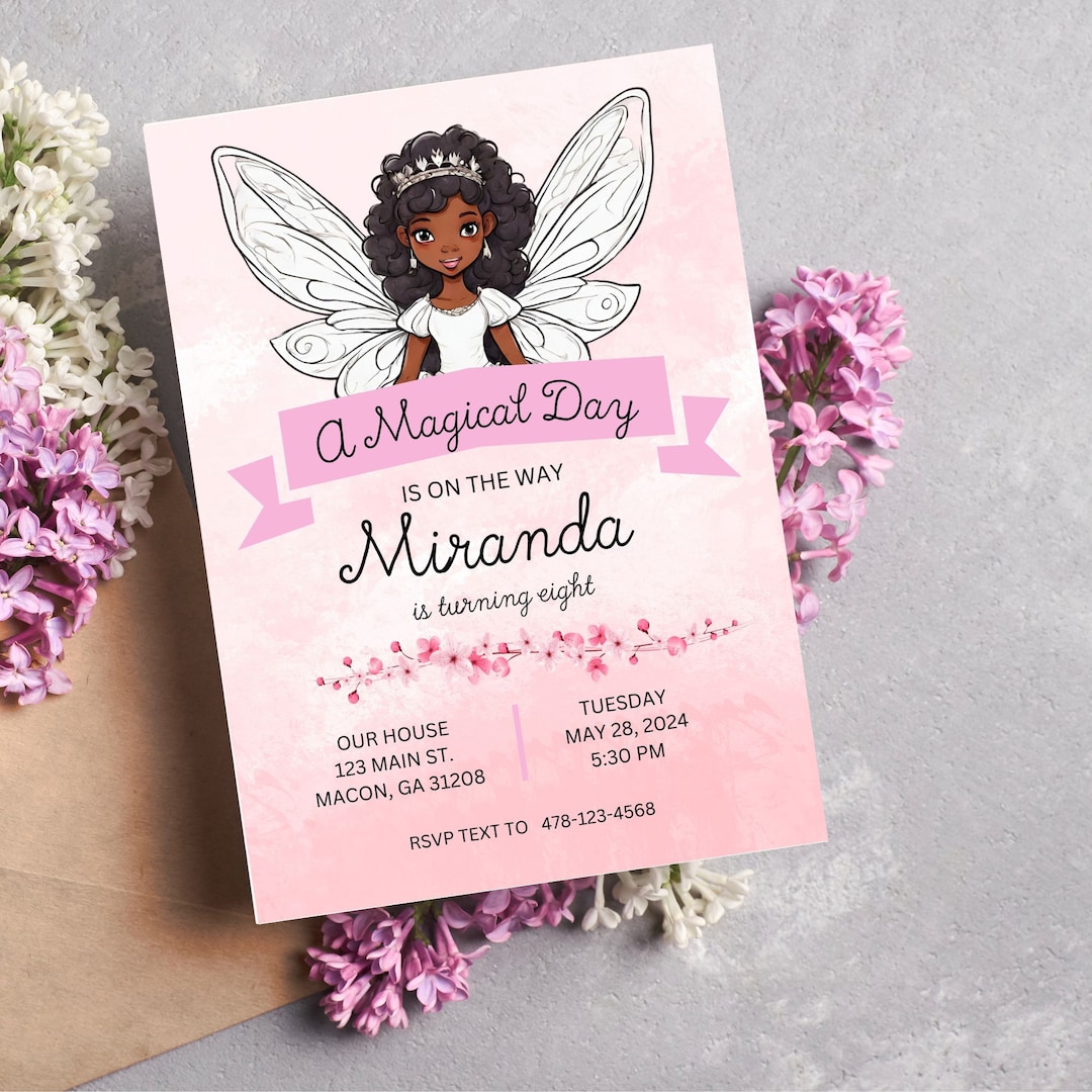 Princess Birthday Invitation Template to Suite Your Magical Melinated ...