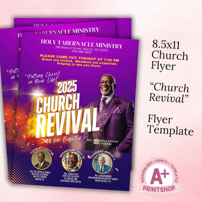 Purple Church Revival - Etsy