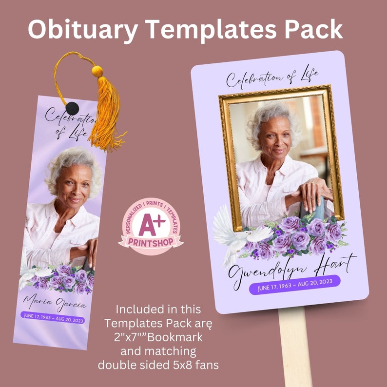 Funeral Program Templates Pack - Etsy