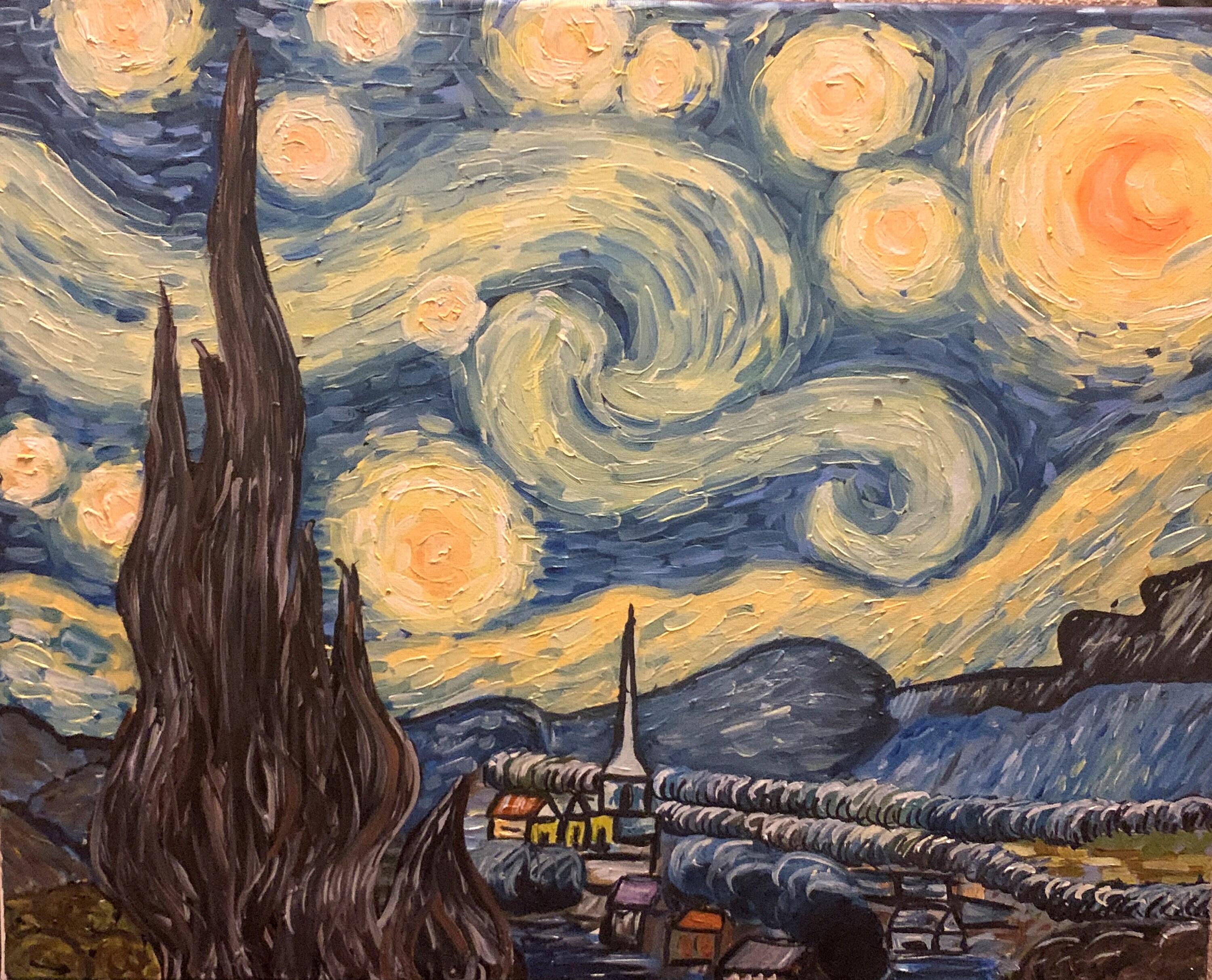 Van Gogh Starry Night Replica - Etsy