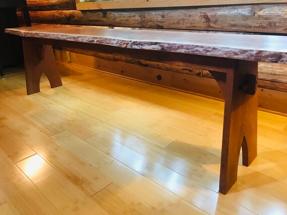 Cherry Wood Bench - Etsy